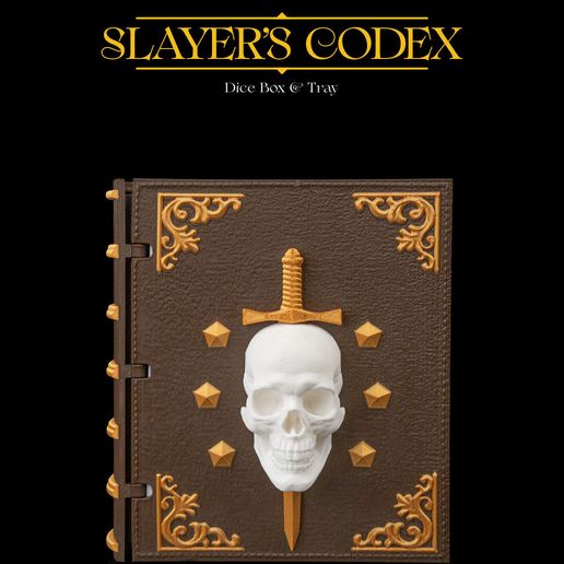 🎲 Slayer’s Codex - Dice Box & Tray・ 3D File for 3D printing・Cults