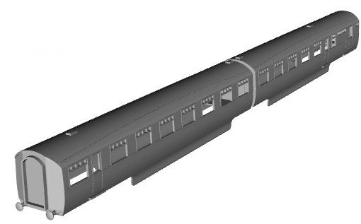 🚂 LNER Coronation coaches D231 Twin Open Third Brake original 1/32 ...