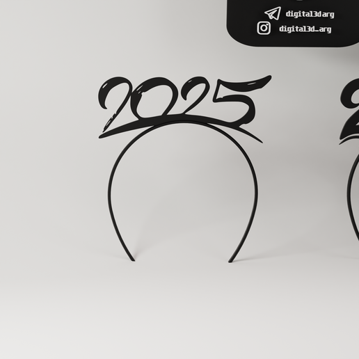 3MF file PACK Headband NEW YEAR 2025! // headband NEW YEAR 2025 🆕 ・3D ...