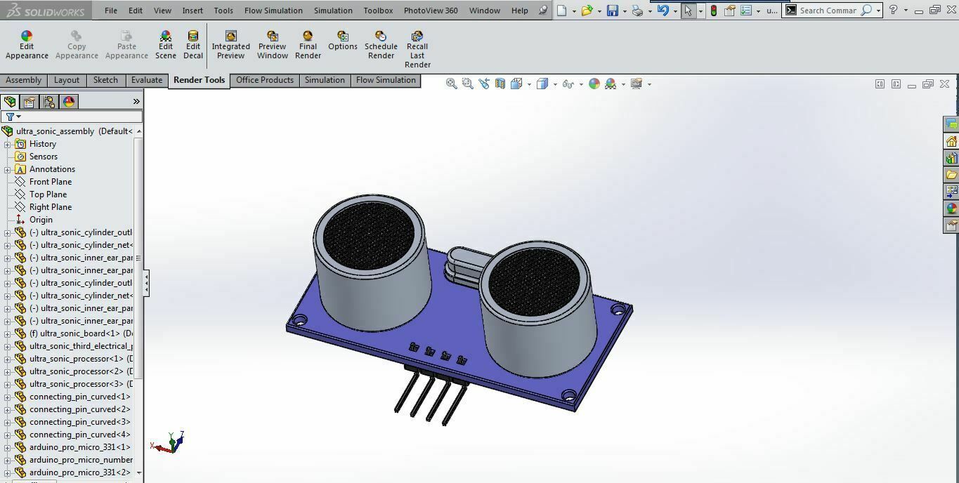 Download STL file ultrasonic sensor for arduino (HC-SRO4) • 3D printer ...