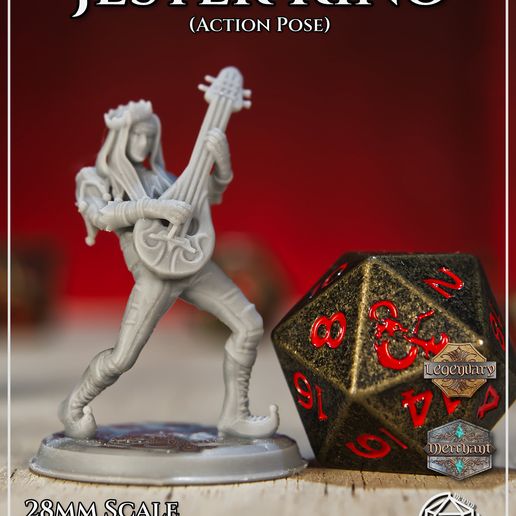 🤴 Jester King (Action)・ STL File for 3D printing・Cults