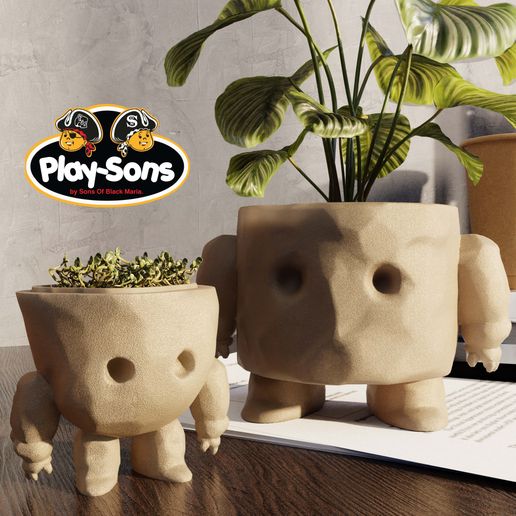 STL file PLANT POT GOLEM 🌿 ・3D print design to download・Cults