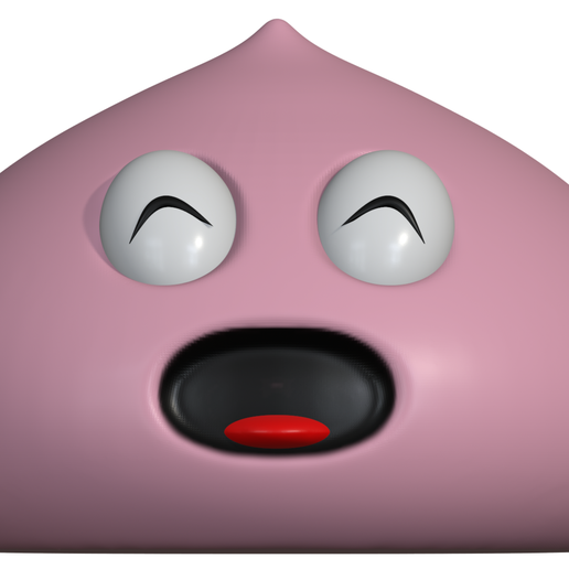 💧 Stylized Pink Slime Character 3D Model - Surprised Kawaii Mascot Game ...