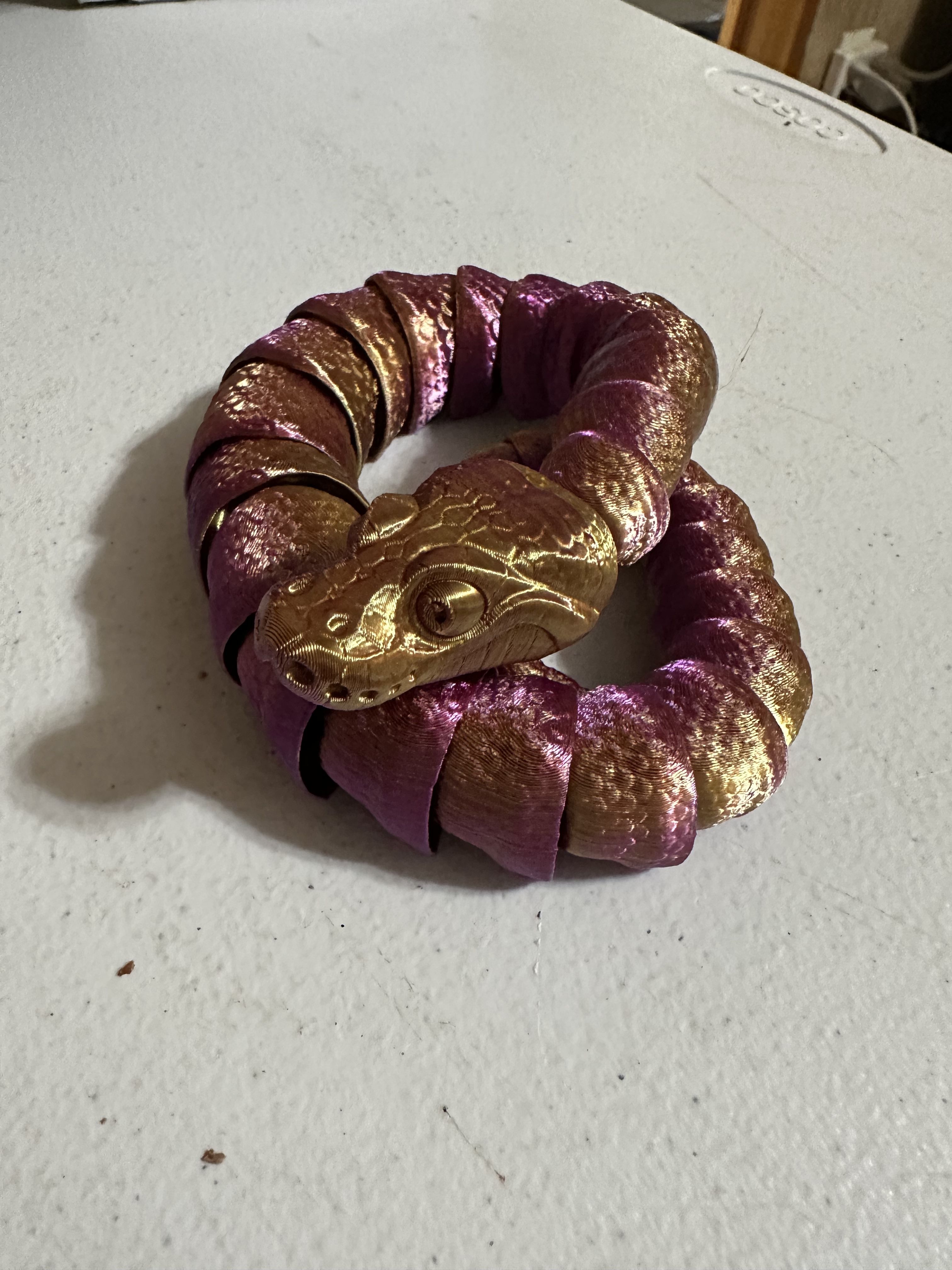 3D printable Ball Python Snake articulated toy, print-in-place body ...