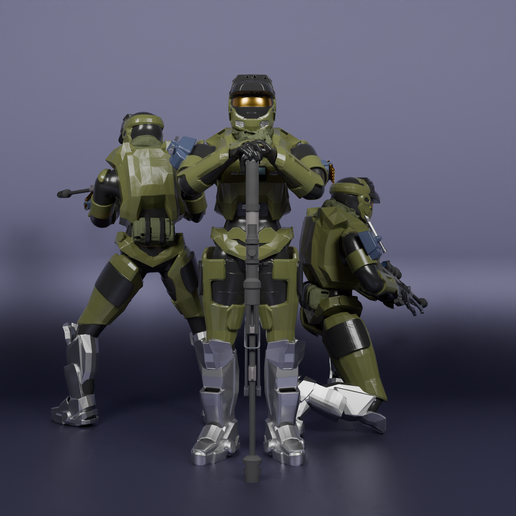 STL file JUN (A-266) | 3 Poses | Halo Fanart 😇 ・3D printer model to ...