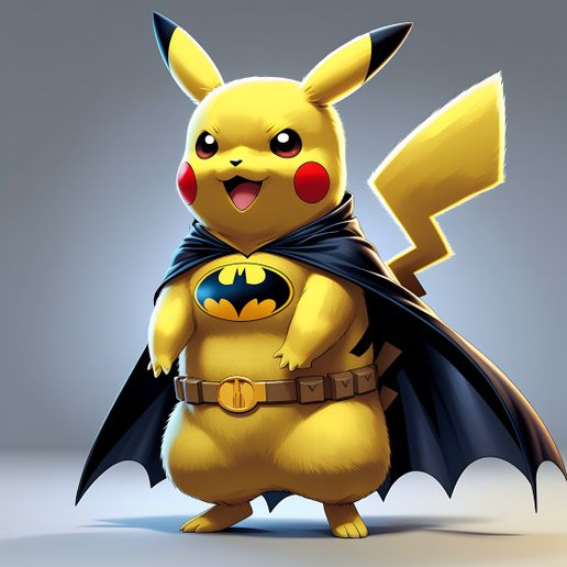 🎨 Pikachu as Batman – Epic 3D Print Model in OBJ | 15cm Tall ...