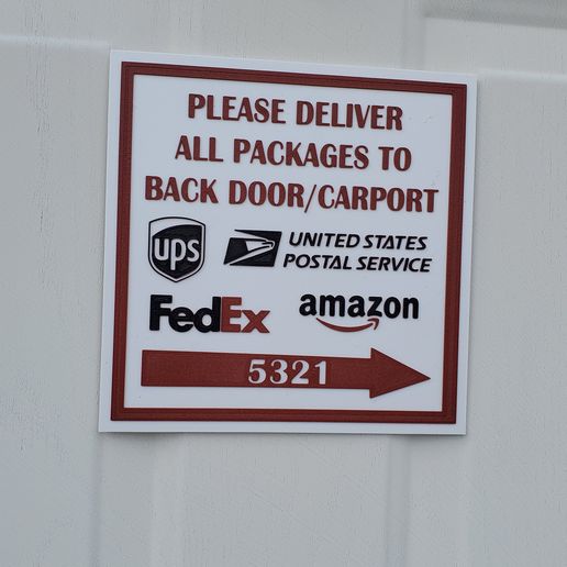 📦 Delivery Door Sign - Package delivery signs for Doors and Walls and ...