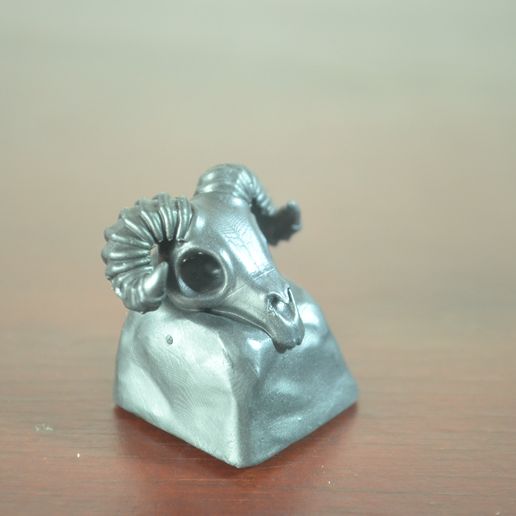 🐏 Ram Skull - keycap to print・3D Print with the Elegoo Mars pro 2 3D ...