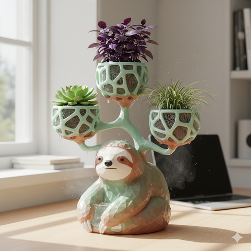 🏜️ Oasis Sloth・ STL File for 3D printing・Cults