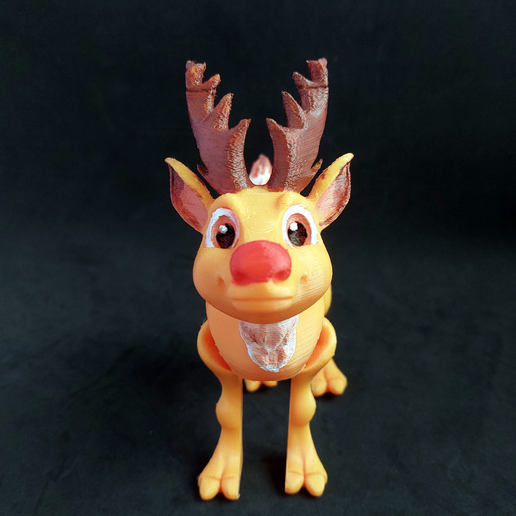 🎄 Clumsy Christmas Deer・ STL File for ・Cults