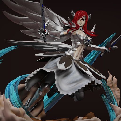 🧚 Erza Scarlet- Fairy tail・ 3D File for 3D printing・Cults