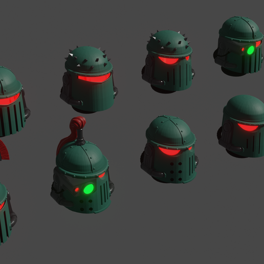 🛰 Space Betrayal Gen 2 Crusader Heads・Free 3D File for ・Cults