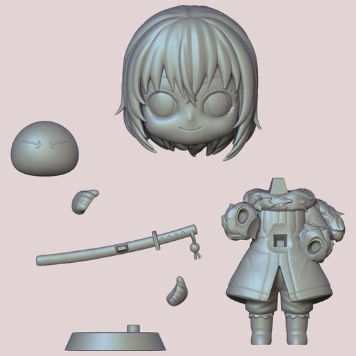 3D file RIMURU TEMPEST chibi - TENSEI SHITARA SLIME DATTA KEN stl 3d ...