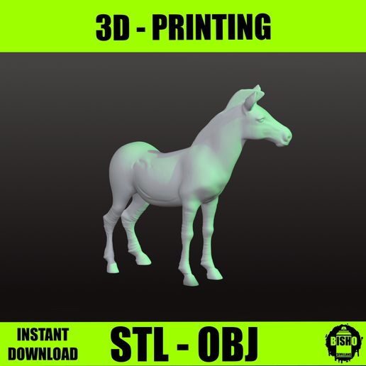 🦓 Zebra digital file for 3D printing ,miniature animal,STL and OBJ・Free ...