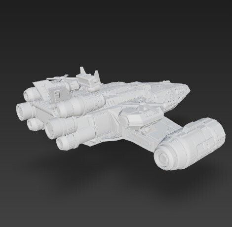 🦸 3D Printable Armada “Bowbreaker” Corvette – Compact Starship of Speed ...