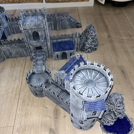 🎲 Tabletop modular castle complete including wall ends tower towers ...