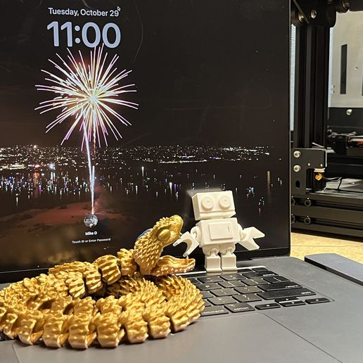 3D printer Articulated Viper • made with CR10S with Microswiss direct ...