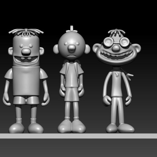 👾 Diary of a Wimpy Kid - Greg, Rowley, Fregley - 3d print・ 3D File for ...