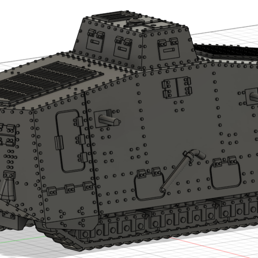 🪖 A7V- WW1 German Tank・Free STL File for 3D printing・Cults