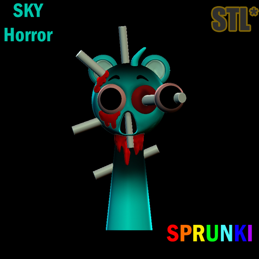 STL file STL Sprunki Incredibox Sky Horror STL 3D Character Fanart 🦸 ...