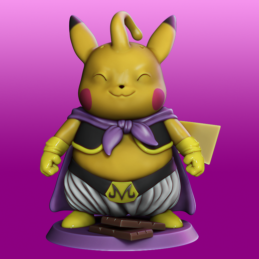 Archivo STL PikaBuu Pikachu Majin Buu Cosplay 💬 ・Modelo para descargar ...