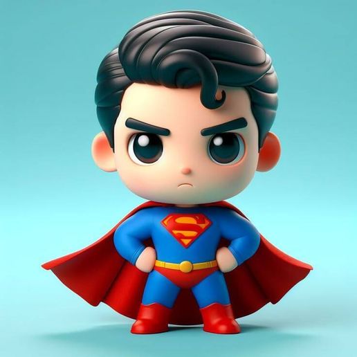chibi superman pose