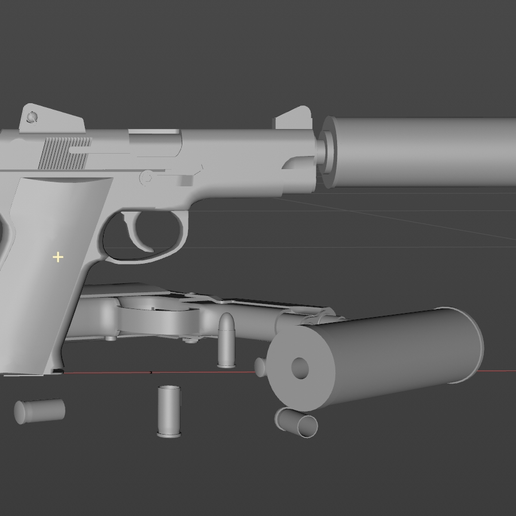 🔫 US Mk22 Mod 0 pistol digital model material・ OBJ File for 3D printing ...