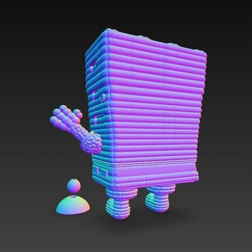 🧽 SpongeBob Knit Style 3D Print Model・ STL File for 3D printing・Cults