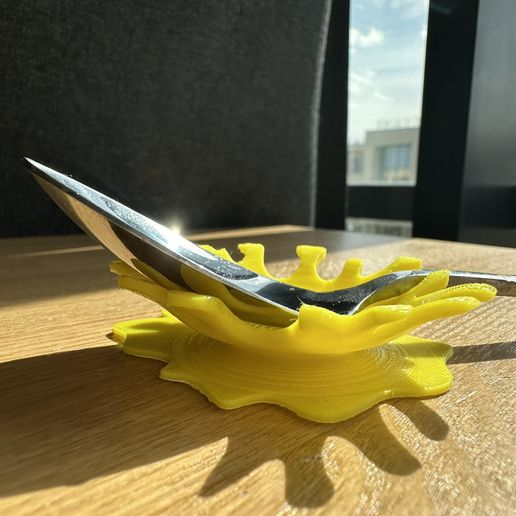 Free STL file Splash stand for cutlery 💦 ・3D print design to download・Cults