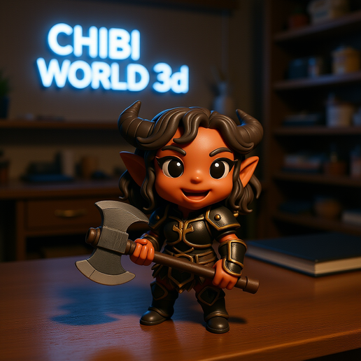👧 Chibi Style Karlach Baldurs gate figura・Archivo STL para Impresión 3D ...