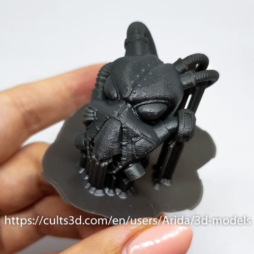 🪖 Fallout 2 enclave power armor helmet - high detailed・ STL File for ・Cults