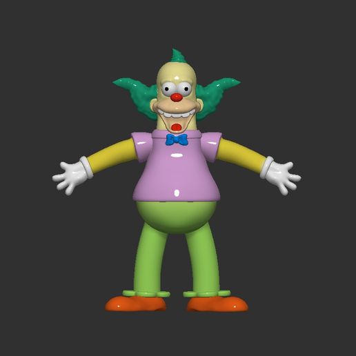 🤡 Krusty el payaso.・Archivo 3D para ・Cults