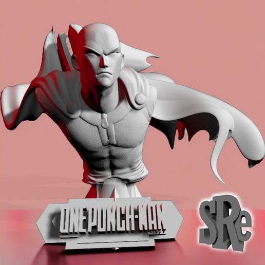 Archivo STL Busto Saitama - One punch man 👊 (3MF)・Plan imprimible en 3D ...