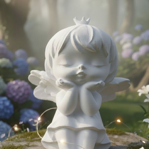 👼 Cute Little Angel with Crown・ STL File for 3D printing・Cults