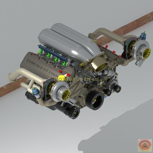 🚙 FORD COYOTE V8 Twin Turbo ENGINE・ STL File for 3D printing・Cults