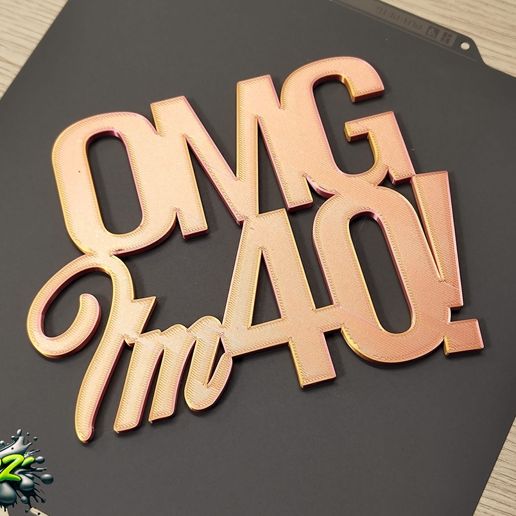 STL file Cake Topper OMG I'm 40 years Birthday 🍰 ・3D printer design to ...
