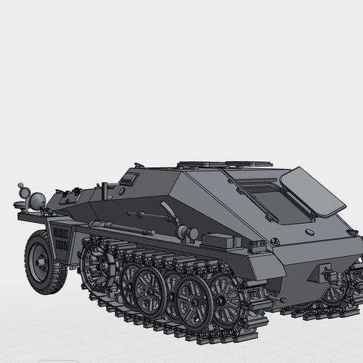 🏗 1-35 scale SdKfz 252 German WWII halftrack (based on SdKfz 250)・ STL ...