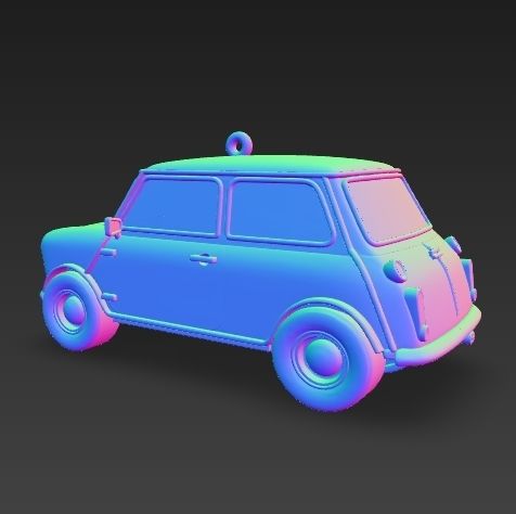 🚗 Cute Mini Cooper – 3D Printable Stylized Classic Car Keychain Model ...