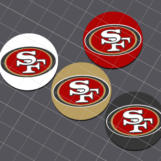 🧢 San Francisco 49ers - Valve Stem Cap・ STL File for 3D printing・Cults