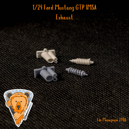 🚙 Monogram Ford Mustang GTP IMSA 1/24 Exhaust・ STL File for 3D printing ...