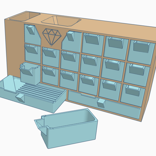 💎 Diamond painting - Mini drill organizer (15 drawers)・Free STL File ...