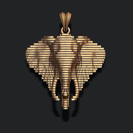 3D-Datei sliced elephant pendant 3D print model 🐘 ・Design für 3D ...