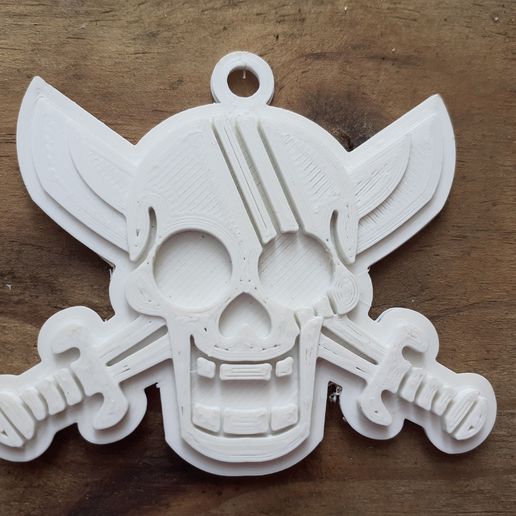 👩‍🦰 Redhead Shanks Pirate Ship Flag - Keychain・ STL File for 3D ...
