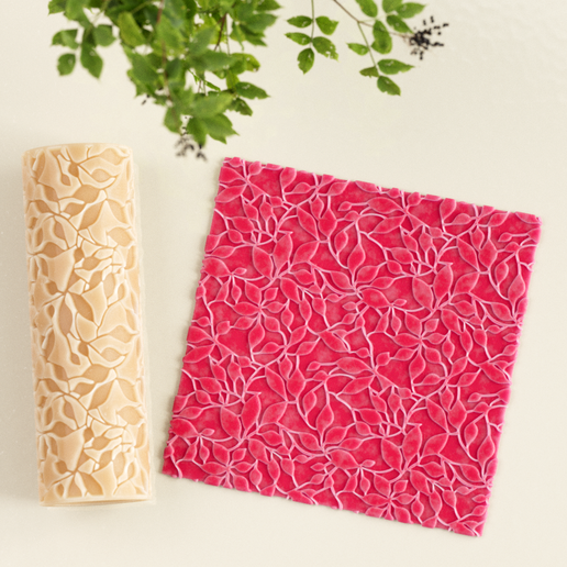 leaf pattern texture roller