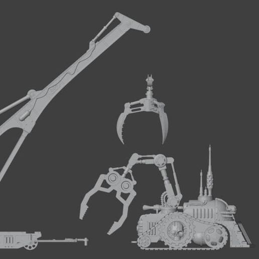 🏗️ 32mm Gothic Sci-Fi Industrial Machines・ 3D File for 3D printing・Cults