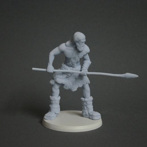 🎲 Stone Age Tribe 1 - 75 mm miniature・Free 3D File for 3D printing・Cults
