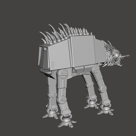 ⭐ STAR WARS KAIJU GODZILLA AT-AT FAN ART・ OBJ File for 3D printing・Cults