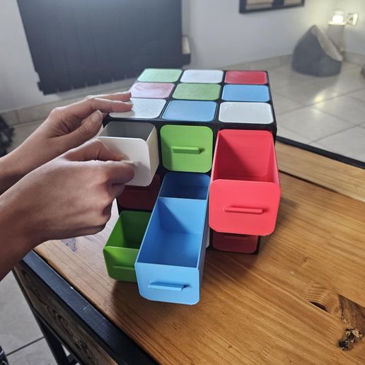 🎨 Rubik'Box - Clever storage in the colors of the famous cube!・Free STL ...