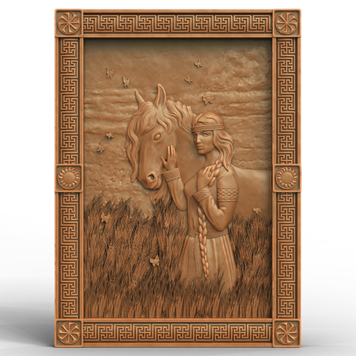 3D file 3D Model STL File for CNC Router Laser & 3D Printer 5454 Woman ...