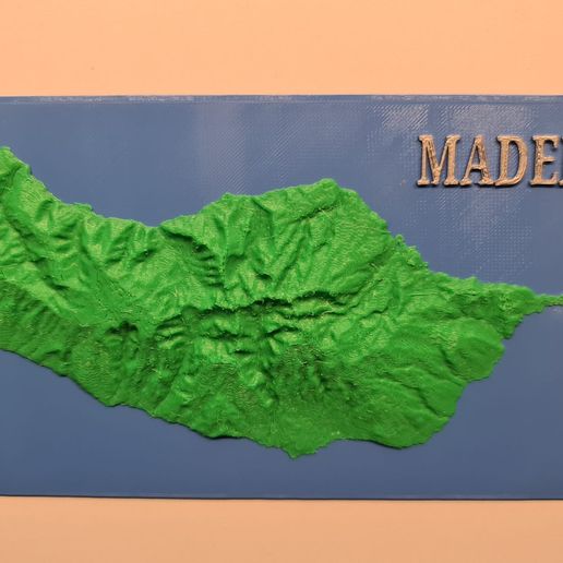 Archivo STL Mapa topográfico de Madeira 👽 ・Modelo de impresora 3D para ...